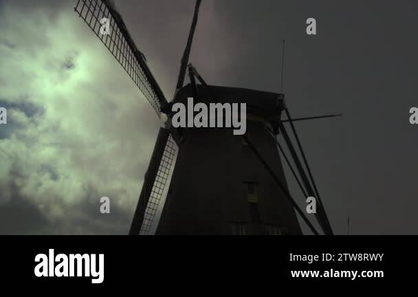 Windmill dark stormy sky Stock Videos & Footage - HD and 4K Video Clips ...