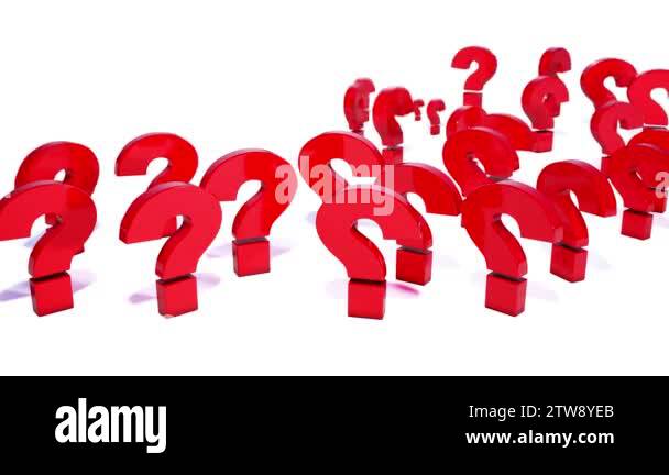 A 3d animation of falling question marks Stock Video Footage - Alamy