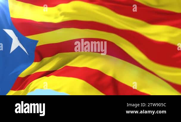 Catalonia estelada blava flag Stock Videos & Footage - HD and 4K Video ...