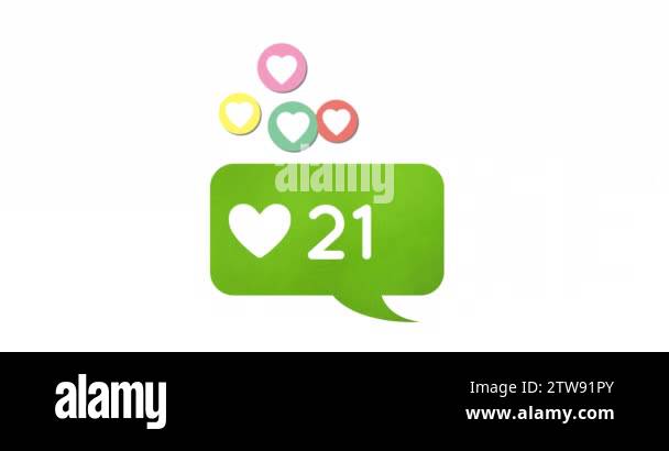 Digital animation of social media icons moving upwards in the screen 4k ...