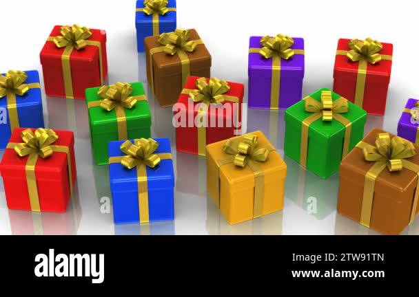 Animated Gift Boxes Stock Video Footage - Alamy