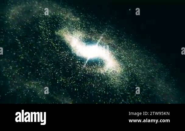 Rotating spiral galaxy - deep space exploration. Animation of a galaxy ...