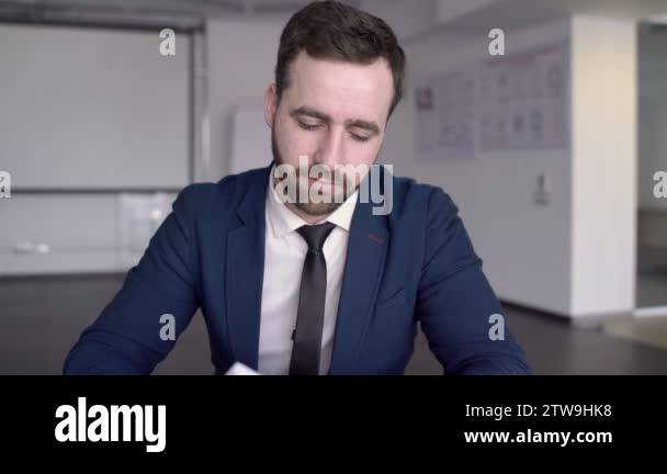 Sad man working papers Stock Videos & Footage - HD and 4K Video Clips ...
