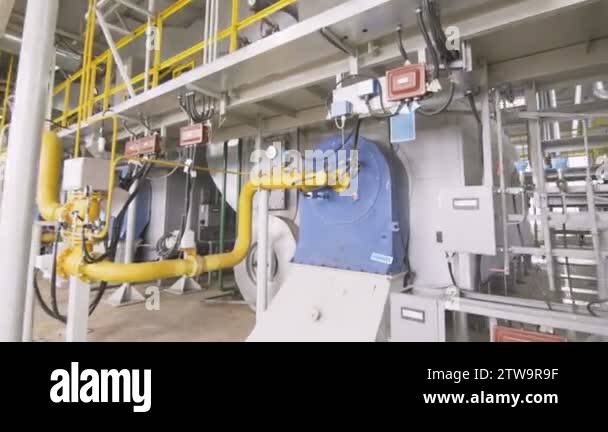 modern power lines operates with white rollers on special metal ...