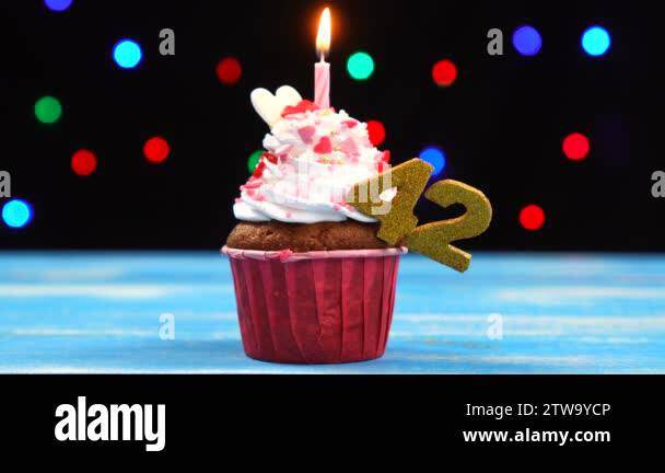 Number 42 candle cupcake Stock Videos & Footage - HD and 4K Video Clips ...