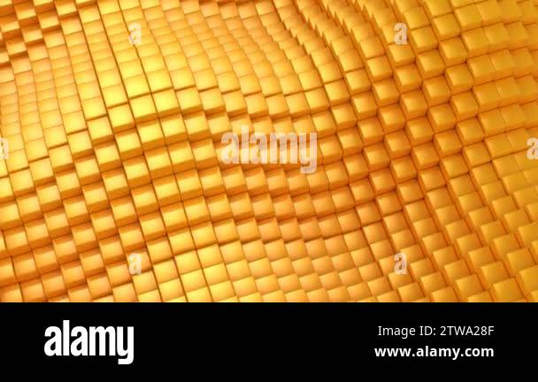Cubes Formed A Wave. Abstract background, 2 in 1, loop (301-600 frames ...