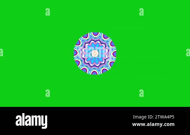 Psychedelic animated background on green screen background. Transform ...
