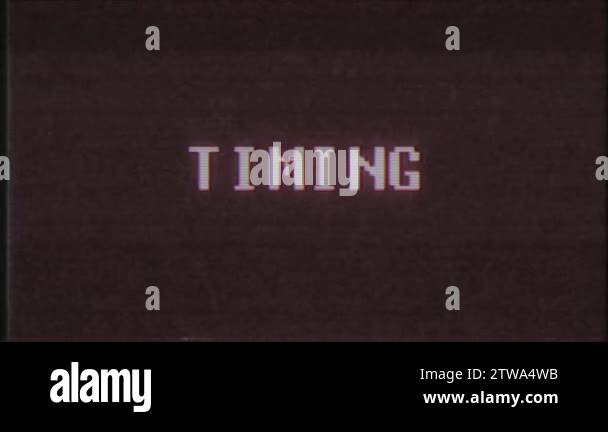 retro videogame TIMING text computer old tv glitch interference noise ...