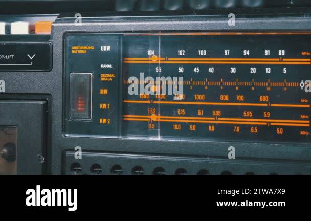 Tuning Analog Radio Dial Frequency on Scale of the Vintage Receiver ...