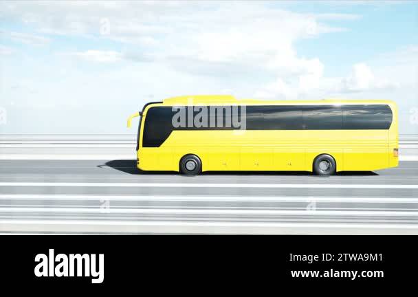 3d model of bus on bridge. Very fast driving. 4k animation Stock Video ...