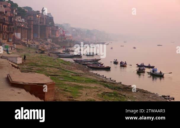 Everyday scene in Varanasi Stock Video Footage - Alamy