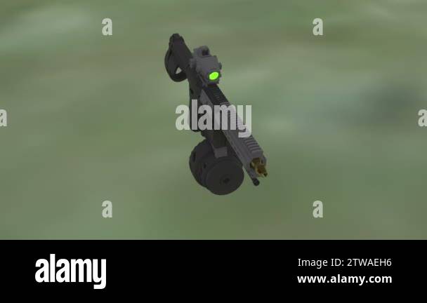 Ar15 gun rotating in place Stock Video Footage - Alamy