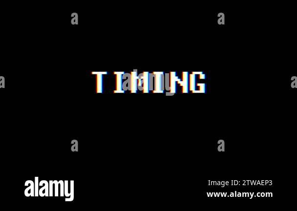 retro videogame TIMING text computer old tv glitch interference noise ...