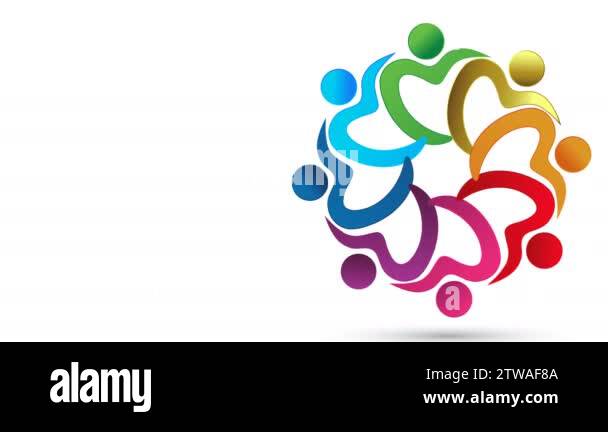 Teamwork friendship people love hugs business presentation image video ...