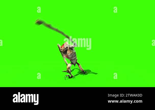 Monster Alien long Leg Attacks 3D Animation Green Screen Stock Video ...