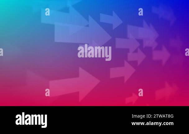 Digitally generated animation of arrows moving from left to right ...