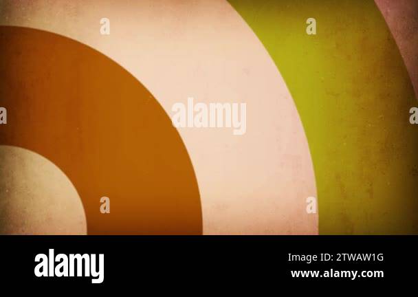 Vintage Abstract Circles Loop/ Animation loop of a retro radial ...