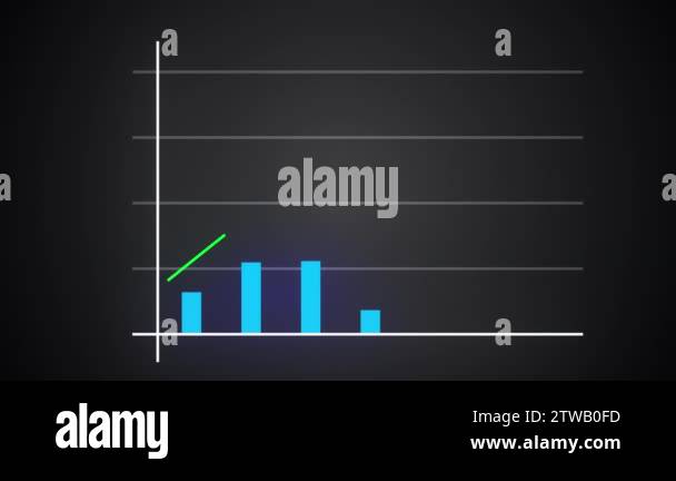 Growing bar graph with rising arrow, financial forecast graph, 3d ...