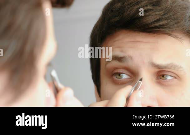 Man and plucking eyebrows Stock Videos & Footage - HD and 4K Video ...