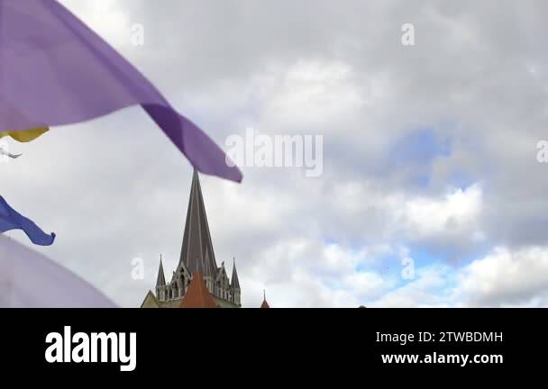 Cathedral towers catholic flags Stock Videos & Footage - HD and 4K ...