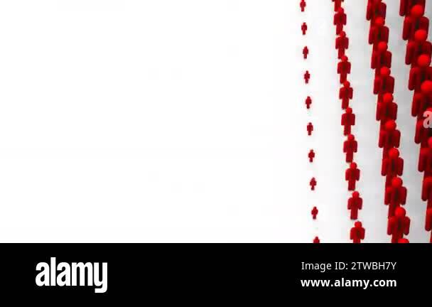 People Formed A Wave. White background, 3 in 1, alpha matte, created in ...