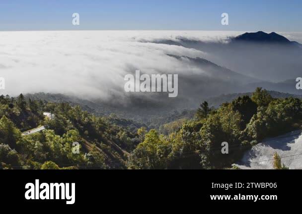 Mist flowing on valley of inthanon national park chiang mai, thailand ...