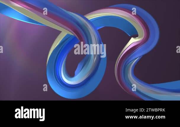 Soft colors 3D curved rainbow marshmallow rope candy seamless loop ...