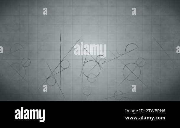Loop transition animation with scientific geometric patterns in ...