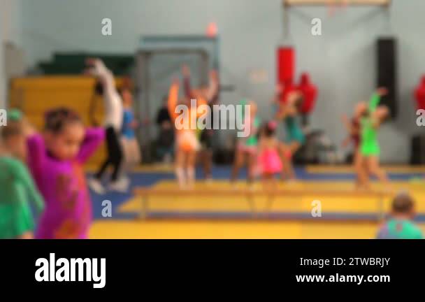 Rhythmic gymnastics training Stock Video Footage - Alamy
