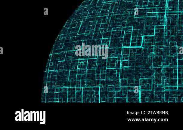 Global technology sphere is in the space, symbol of global ...