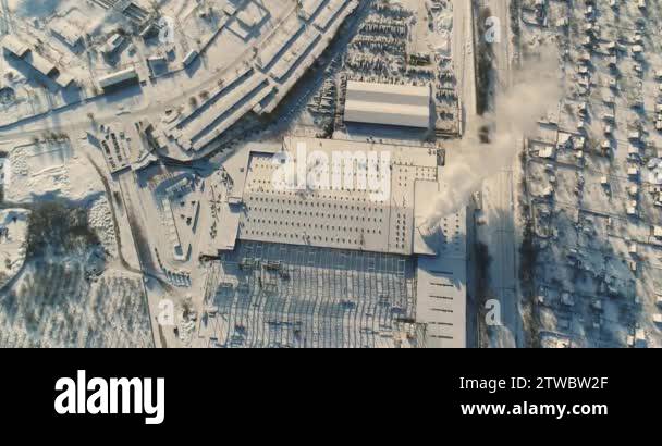 Modern storehouse construction site, the structural steel structure of ...