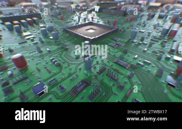 Processor Installation Process on the Motherboard with DOF Blur ...