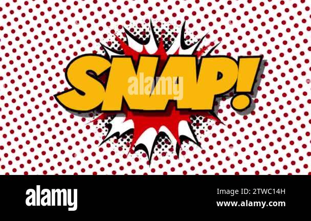 SNAP - word speech balloons comic style animation Stock Video Footage ...