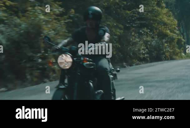 Free motorcycle rider/Side view of cool traveler driving his chopper ...