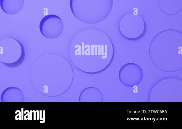 Circle 3d shapes geometric animation on purple background. 4k loop ...