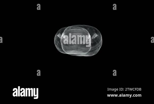 Hologram representation screen 3d of cerebellum in the human body ...