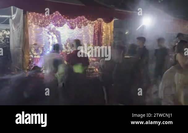 Chinese and Hindu Devotees wish for blessing at the Panthal" stall ...