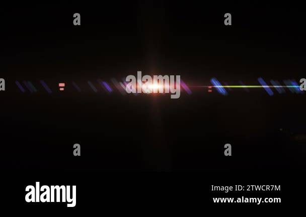 anamorphic lens flare 3840x2160 4K, lights background Stock Video ...