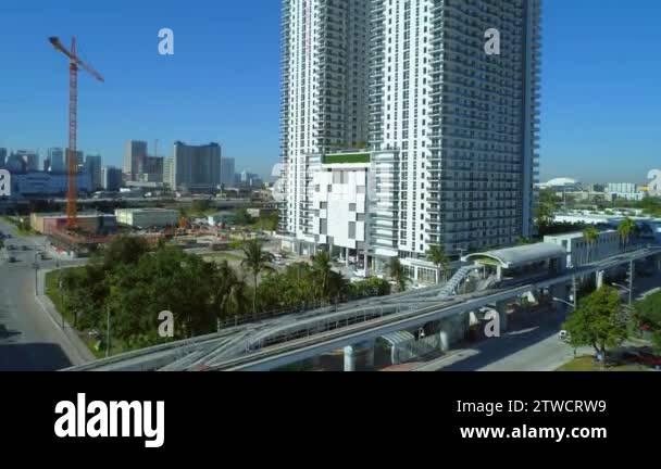 Aerial drone footage of the new development Square Station a rental ...