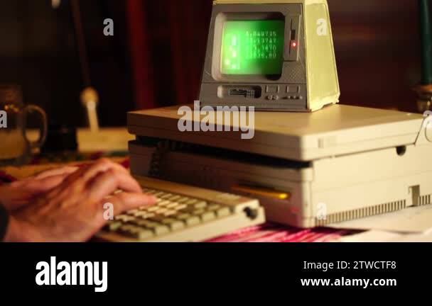 Hacking a retro 80s computer. Computer monitor is a 3d printed prop I ...