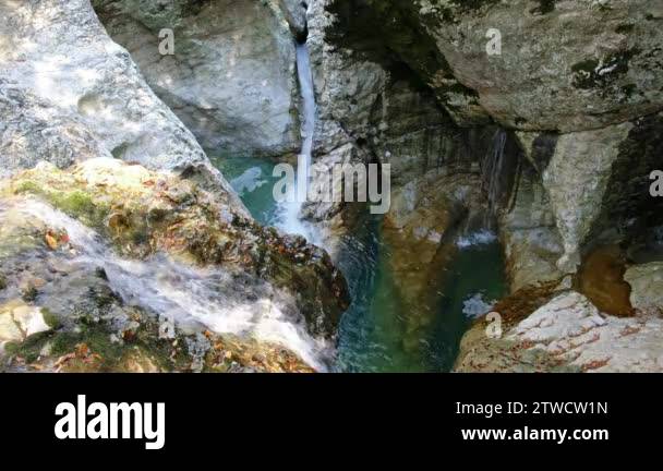 Martvili Canyon, one of nature landmarks in Imereti, Georgia. Canyon ...