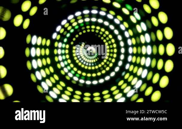 Glowing circular 3D UI element. Illuminated geometric circle and sphere shapes transforming in a ...