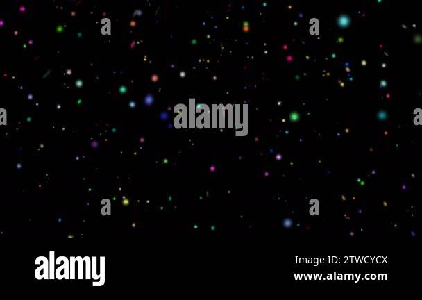 Abstract animated background with flickering moving color particles ...