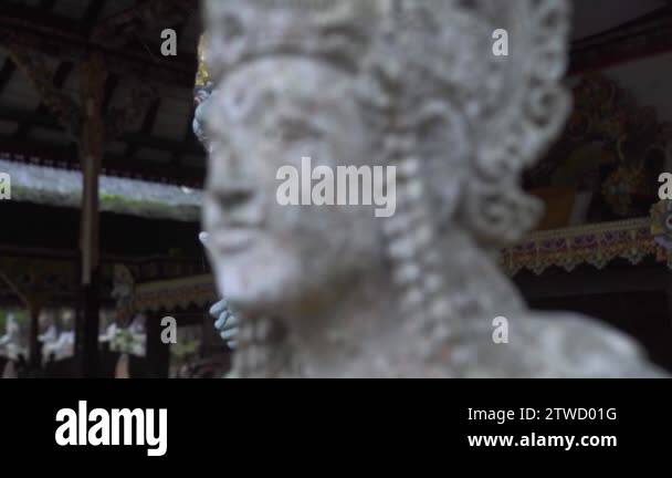 Indonesia god statue in front Bali temple, Indonesia. Traditional ...