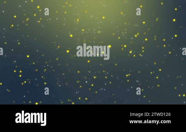 Starry night sky animation made of sparkly white and yellow light ...