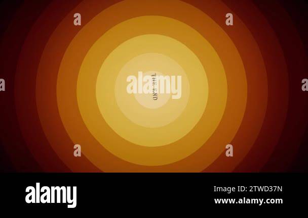 A retro, old-fashioned Wizard of Oz-style The End movie or film end ...