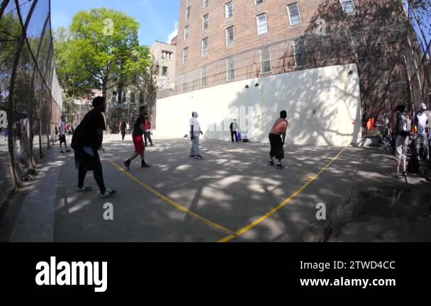NEW YORK CITY - MAY 8, 2015: West 4th Street's iconic basketball court ...