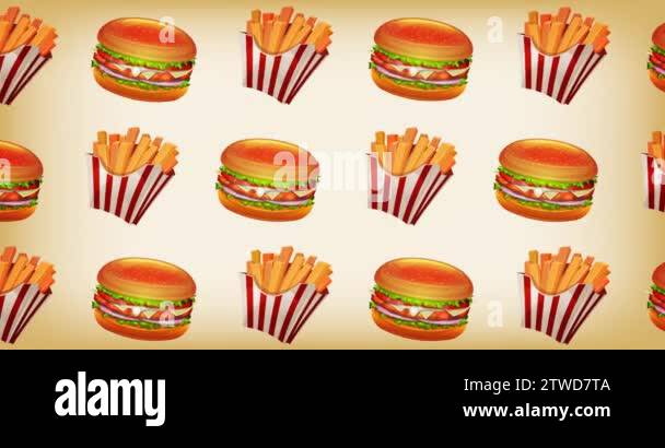Fast food 2d Motion Graphics Background/ Animation of a design fast ...