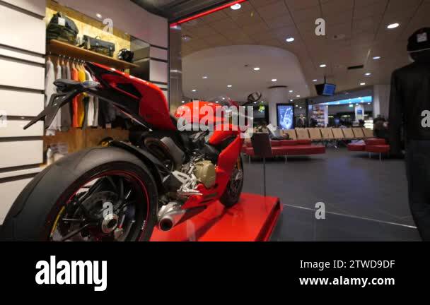BOLOGNA, ITALY - CIRCA NOVEMBER 2016: Ducati shop in Bologna airport ...