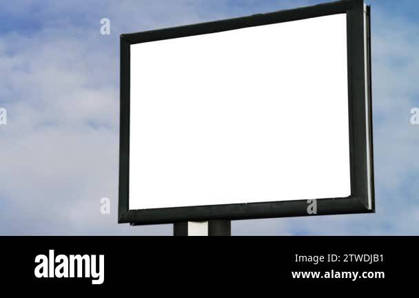 Blank Billboard with empty screen Stock Video Footage - Alamy